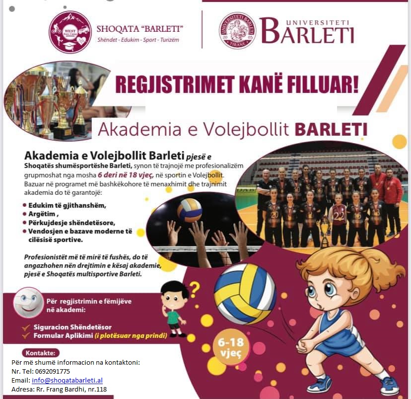 Akademia e Volejbollit BARLETI – Shoqata Barleti